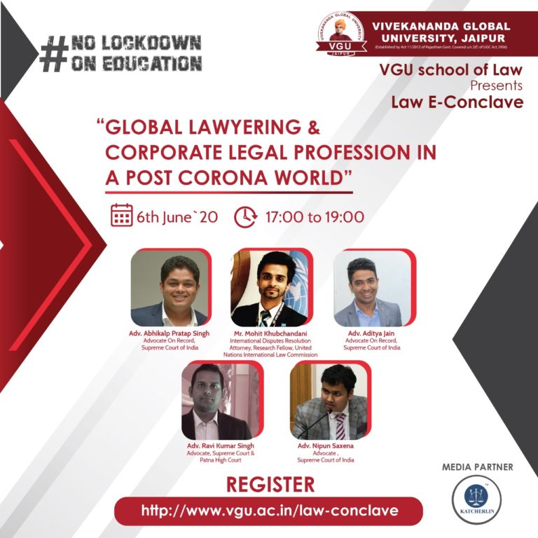 LAW E-CONCLAVE ON “TECHNOLOGY ADVANCES & OPORTUNITIES WITH LAW “[JUNE 4TH TO JUNE 6TH ...