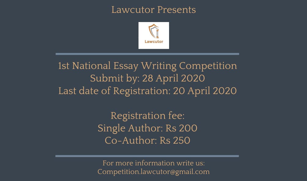 CALL FOR PARTICIPANTS FOR ONLINE NATIONAL ESSAY WRITING COMPETITION BY ...
