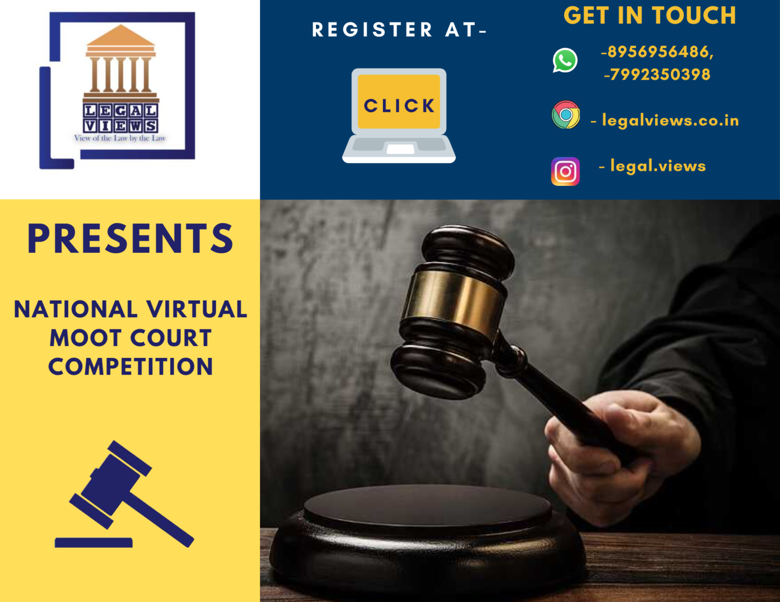 NATIONAL VIRTUAL MOOT COURT COMPETITION BY LEGAL VIEWS : REGISTER NOW!!!