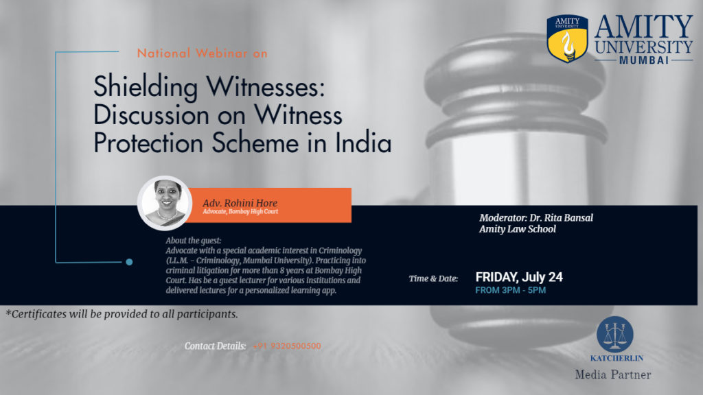 WEBINAR ON “SHIELDING WITNESSES : DISCUSSION ON WITNESS PROTECTION ...