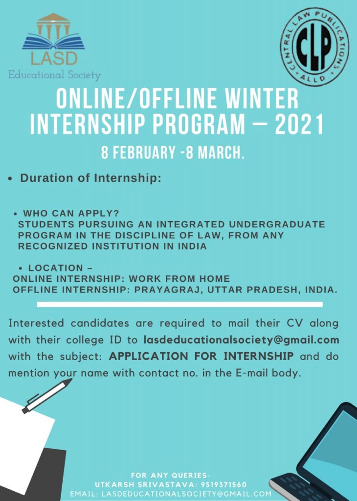 LEGAL AID AND SOCIAL DEVELOPMENT EDUCATIONAL SOCIETY & CENTRAL LAW PUBLICATIONS ONLINE/OFFLINE ...