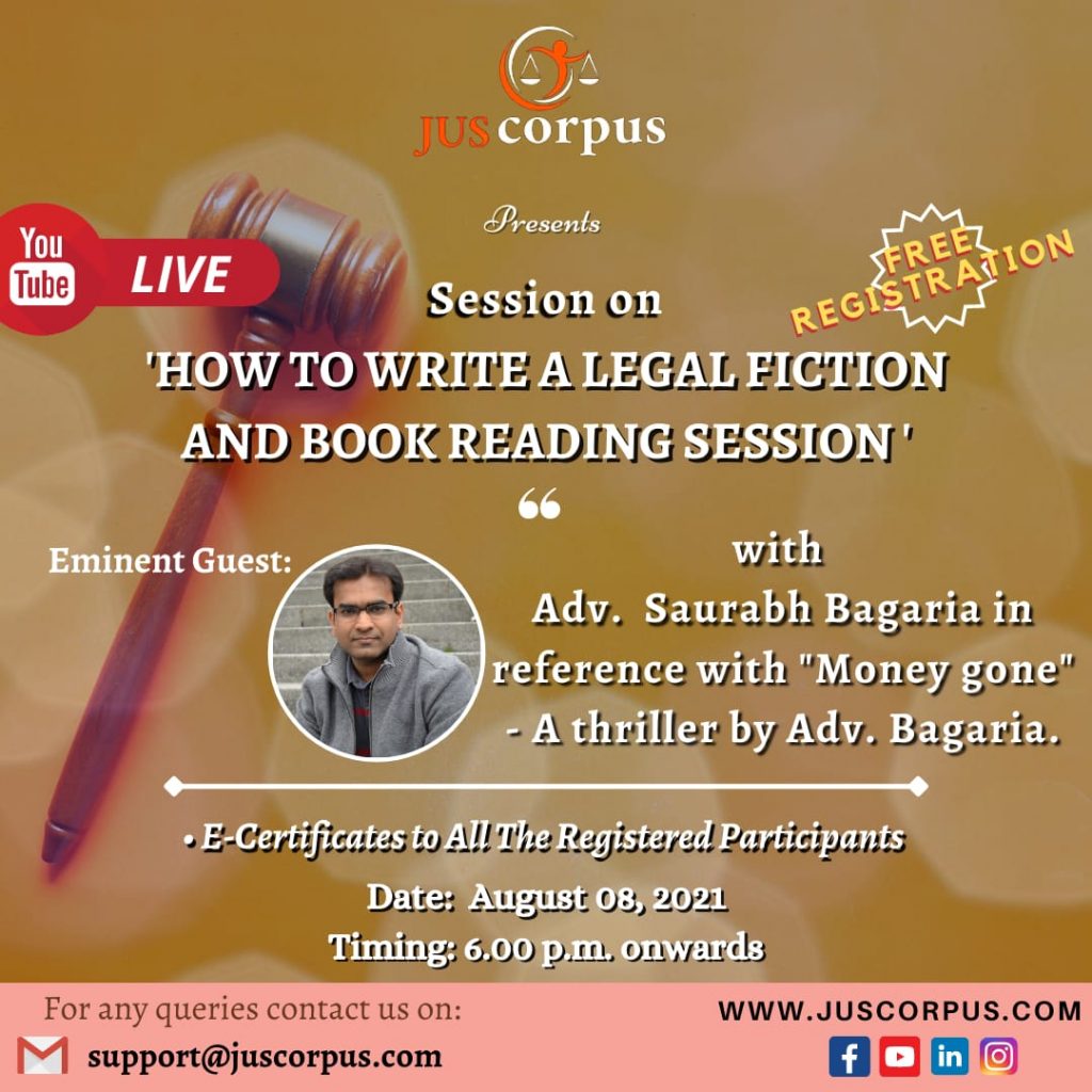 SESSION ON “HOW TO WRITE A LEGAL FICTION AND BOOK READING SESSION” BY ...
