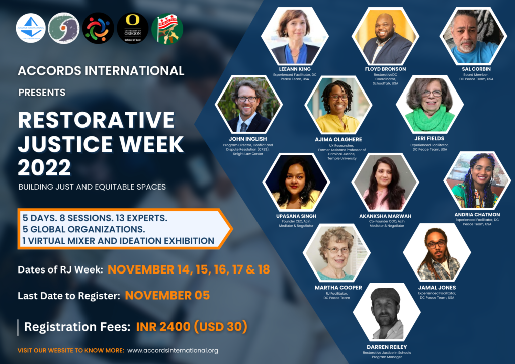 RESTORATIVE JUSTICE WEEK 2022: BUILDING JUST AND EQUITABLE SPACES BY ...