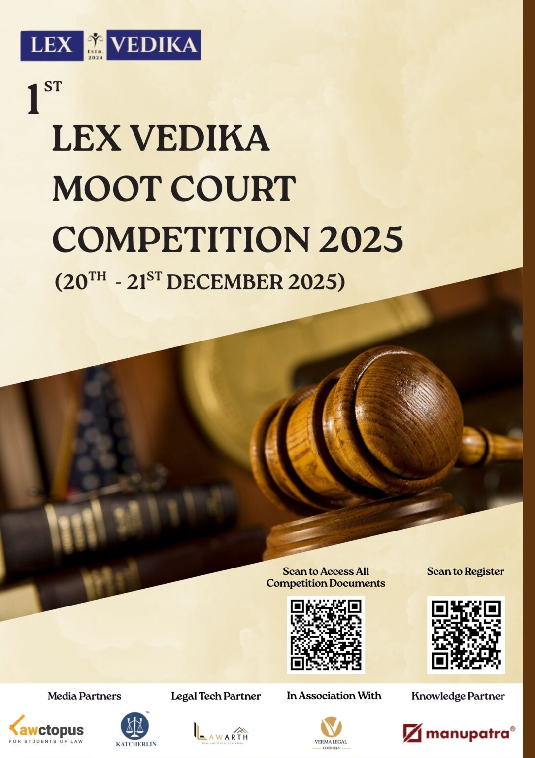 1st Lex Vedika Moot Court Competition 2025 [Cash Prizes Worth ₹25,000 ...