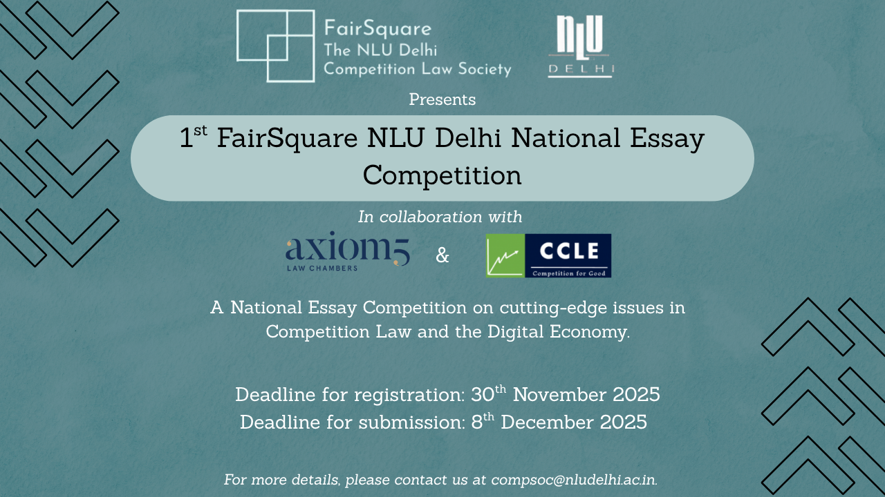 Invitation to Participate - 1st FairSquare NLU Delhi National Essay ...