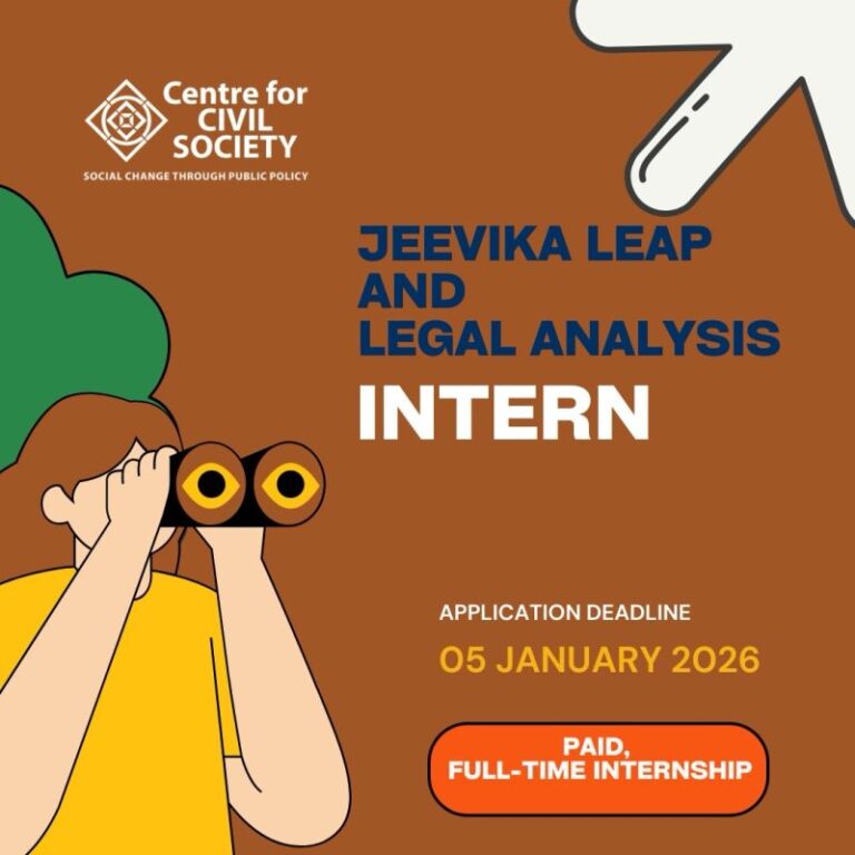 PAID INTERNSHIP | Jeevika LEAP & Case Analysis Intern | Centre for ...
