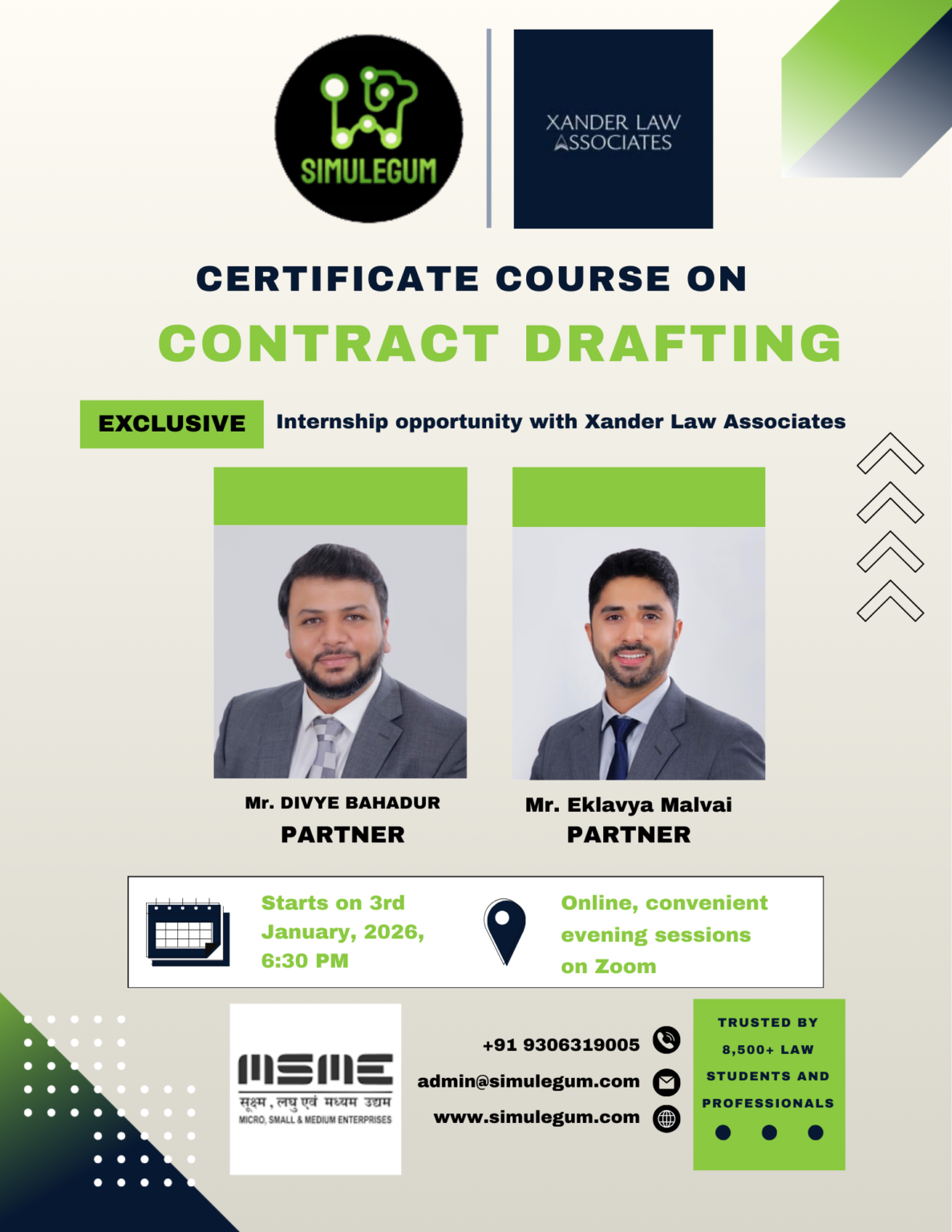 COURSE LAUNCH ANNOUNCEMENT | Certificate Course on Contract Drafting ...