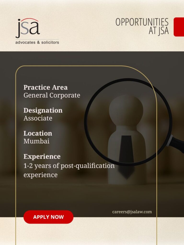 Job Opportunity | Associate (General Corporate) | JSA | Mumbai | 1–2 PQE