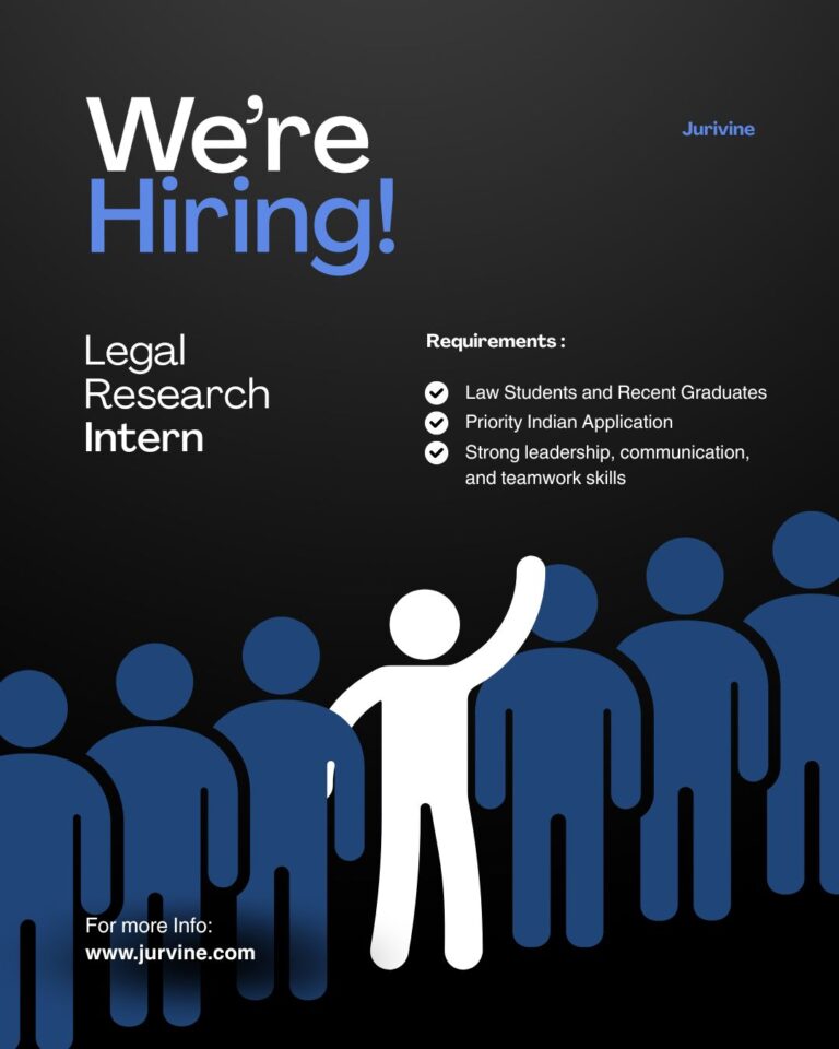 Internship Alert | Legal Research & Writing Intern | Jurivine