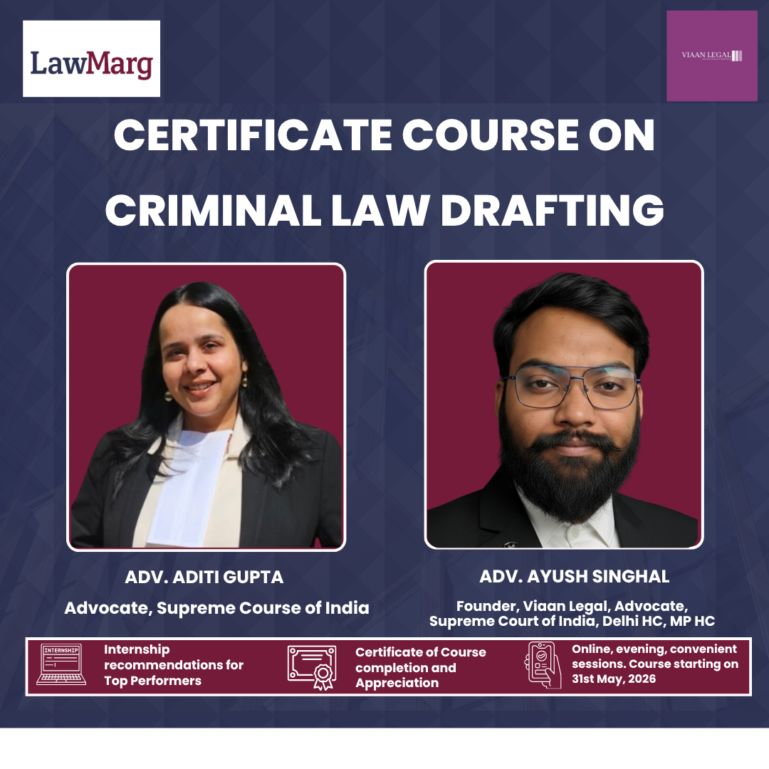 Certificate Course on Criminal Law Drafting | LawMarg