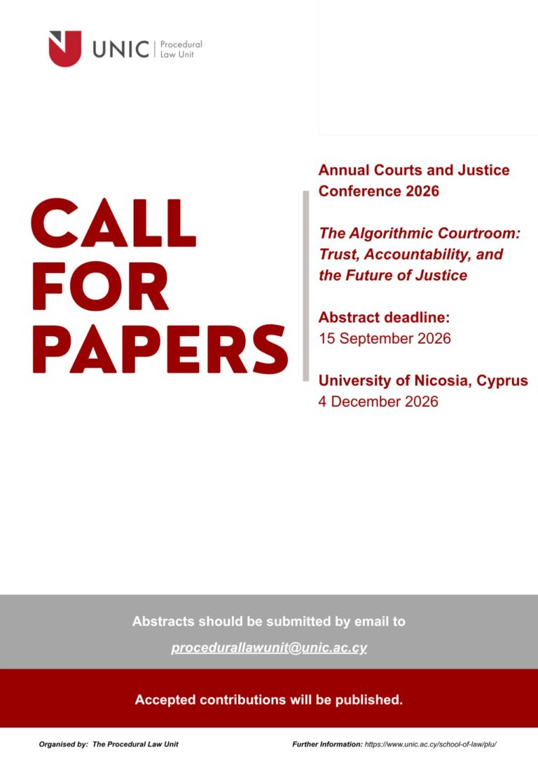 Call for Papers | Annual Courts and Justice Conference 2026 ...